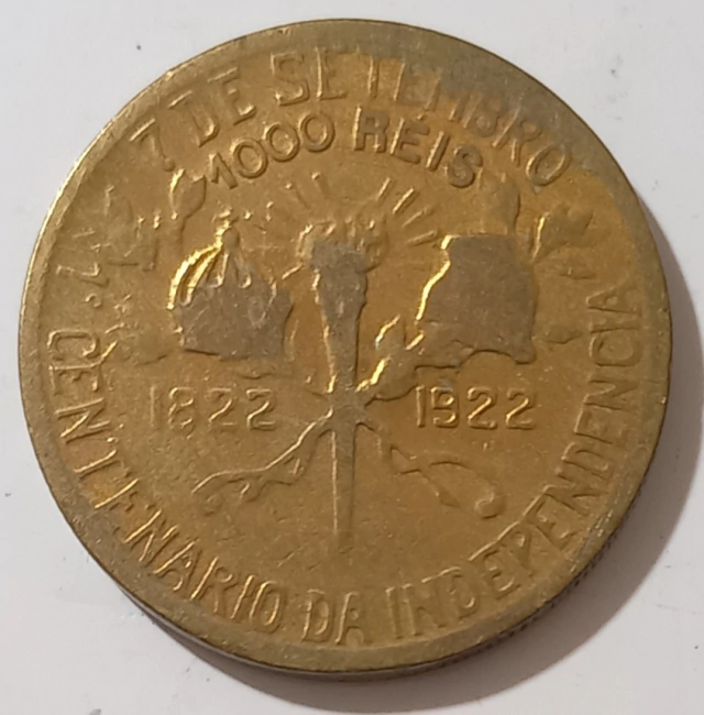 Moeda 1000 Réis 1922 - Centenário da Independência