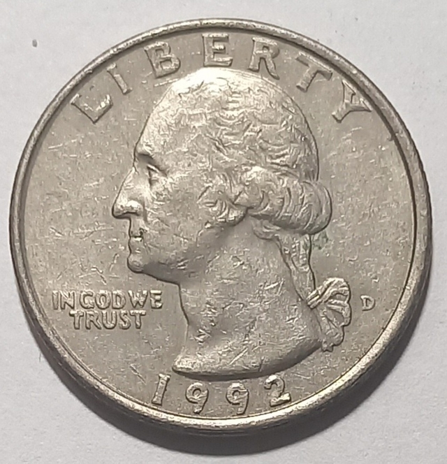 USA Quarter dólar, 1992 Letra D - Moedas e Cédulas