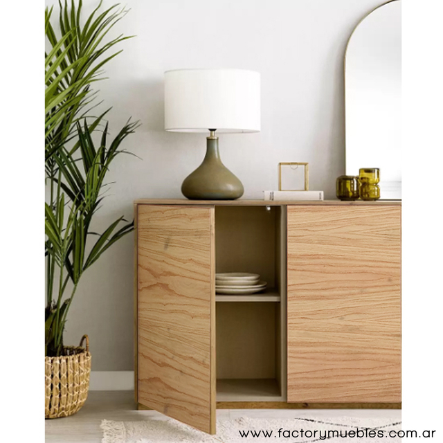 COMODA VAJILLERO MODELO CHACO PARAISO LAQUEADO ESTANTES PUSH FACTORY M