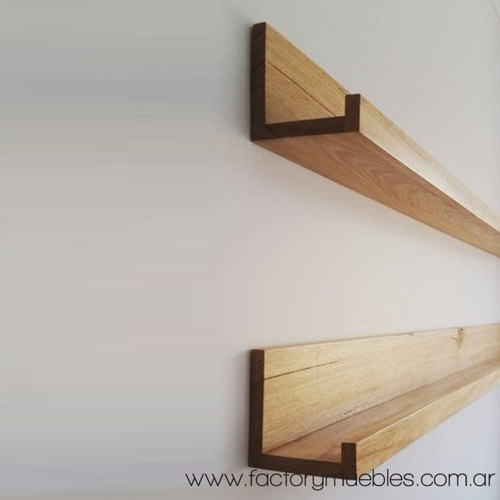 Estante Flotante Repisa Modelo J 100cm enchapado Paraiso Laqueado Semi