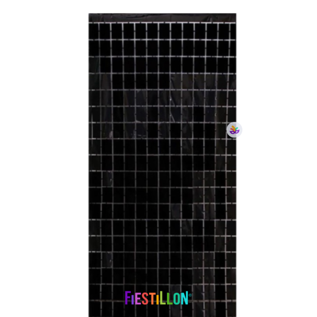 CORTINA SQUARE NEGRA - Comprar en FIESTILLON