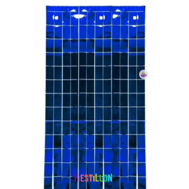 CORTINA SQUARE AZUL - Comprar en FIESTILLON