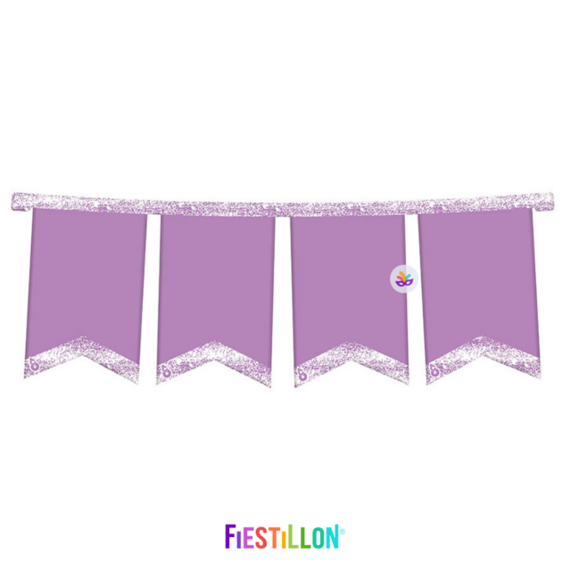 BANDERIN LILA PASTEL - Comprar en FIESTILLON