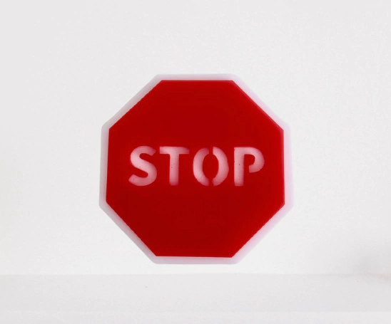 Placa Sinalização Stop Carros (5cm) - Bora Luxar