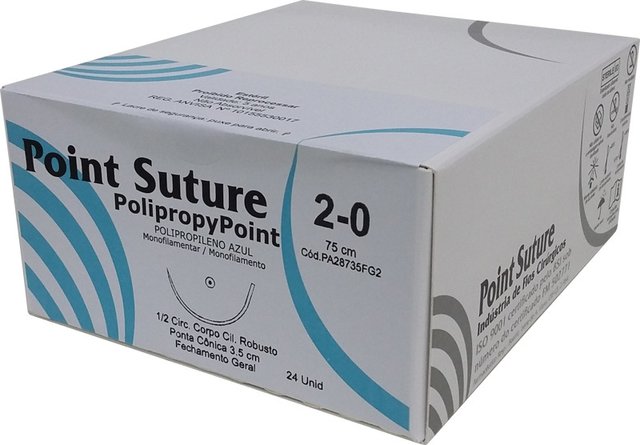 Fio de Sutura POLIPROPYPOINT Polipropileno 75cm (AGULHA 1/2 DE CÍRCULO ... Fio de Sutura POLIPROPYPOINT Polipropileno 75cm (AGULHA 1/2 DE CÍRCULO ...