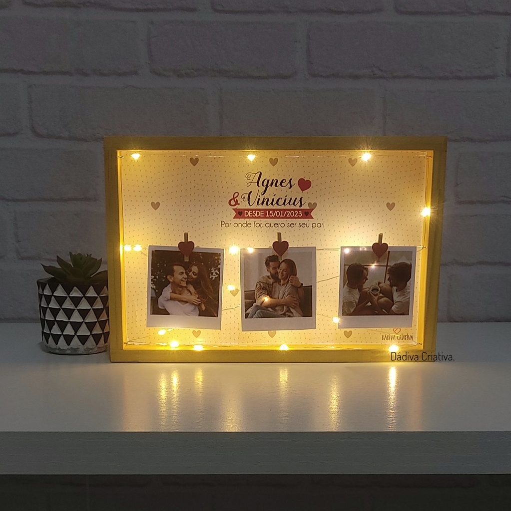Porta retrato com led