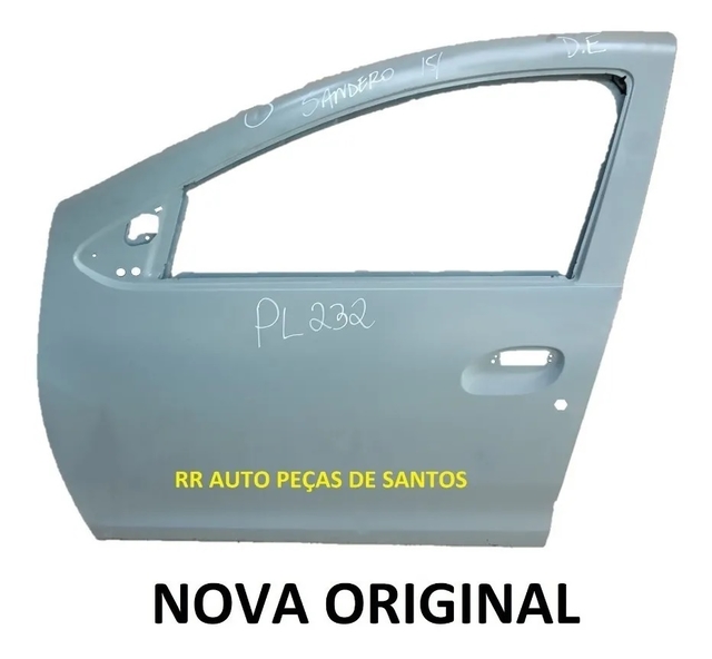 Porta Dianteira Sandero Logan 2015 2016 2017 2018 2019 2020 Esquerda ...