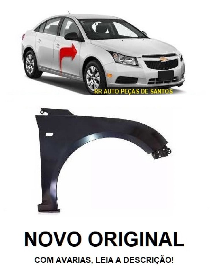 Paralama Cruze 2012 2013 2014 2015 2016 Direito Original