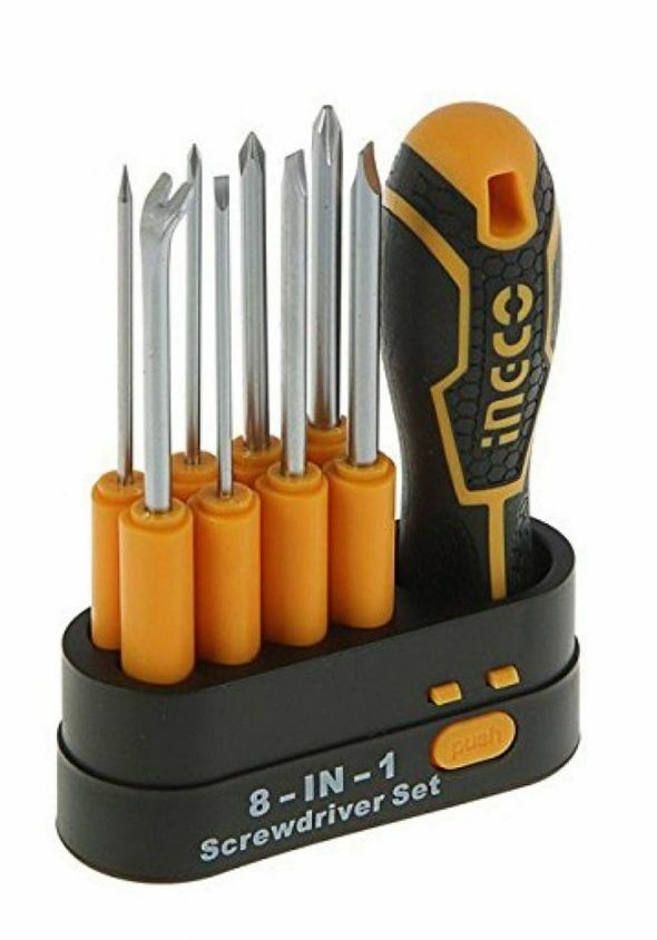 SET DESTORNILLADOR PUNTAS INTERCAMBIABLES, 9PCS, DS-AKISD0901