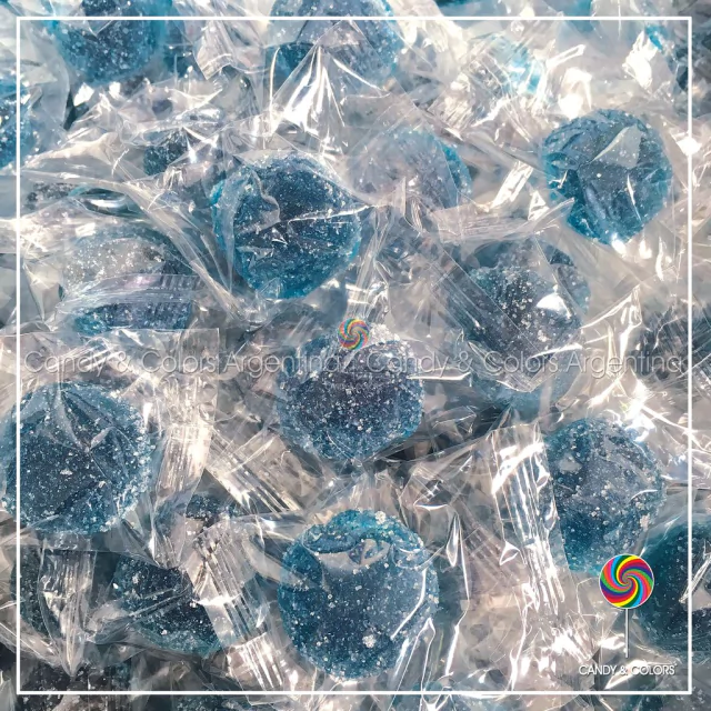 10 un. Bombones de fruta - azul - arándano - envueltos individuales