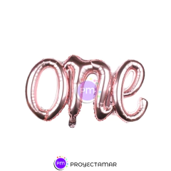 Globo Cursiva Metalizado Frase One - PROYECTAMAR