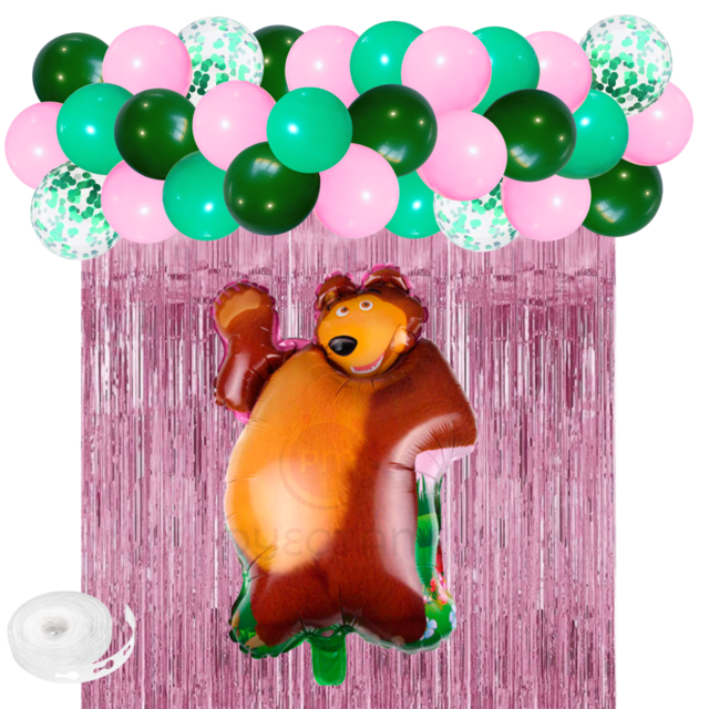 Kit Combo Oso Y Masha Deco Cumpleaños - PROYECTAMAR