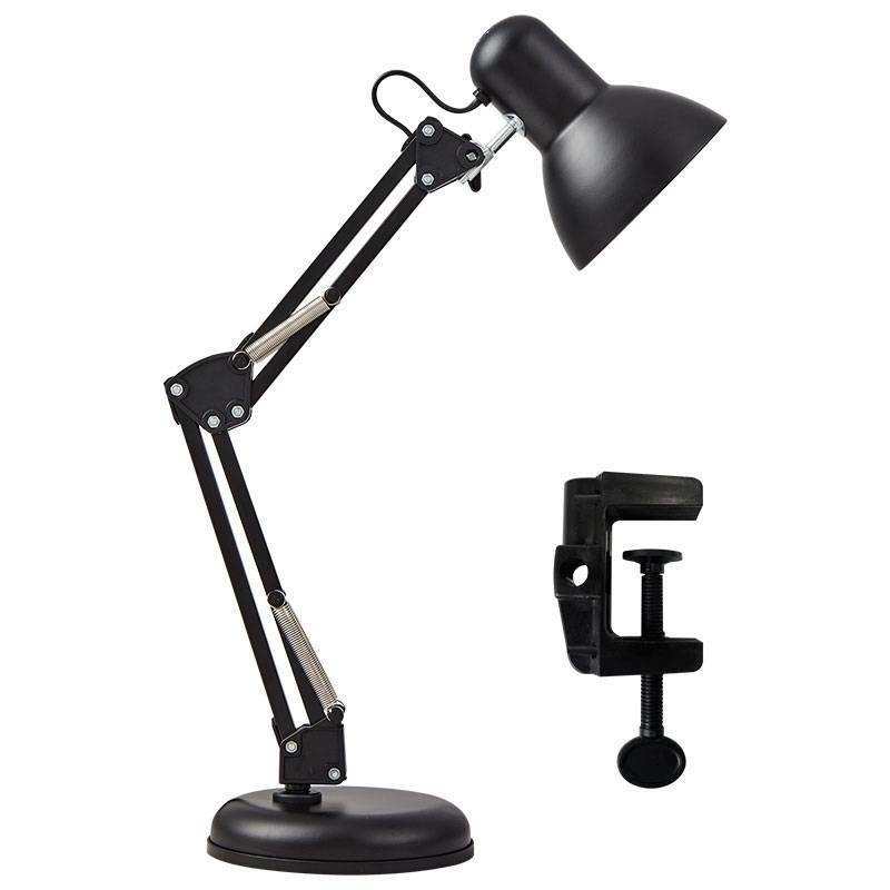 Luminária Abajur de Mesa Articulado E27 Preto