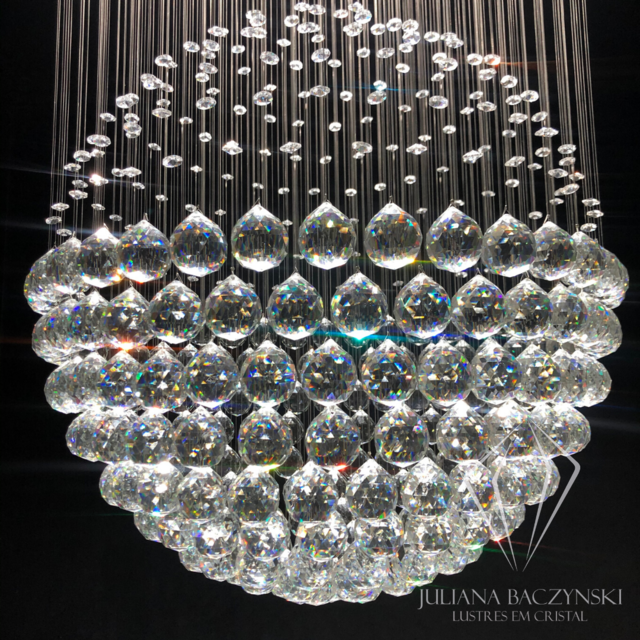 L141 Lustre de Cristal Bola 60cm