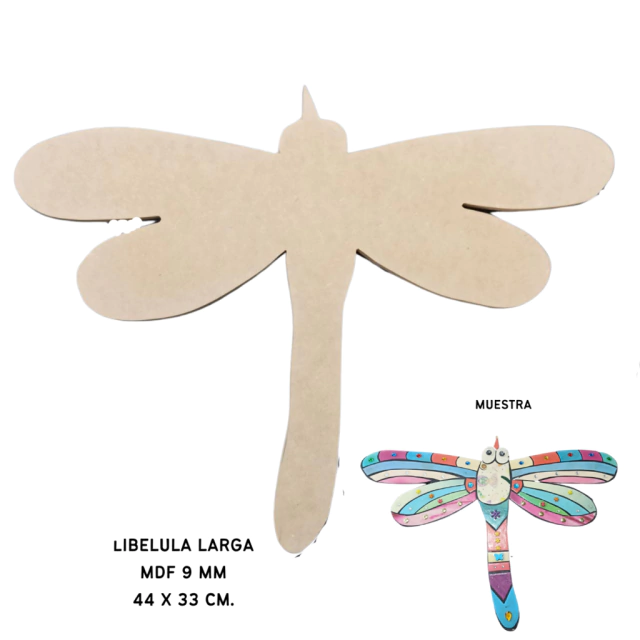 Libelula Mdf Madera 9 mm Espesor.