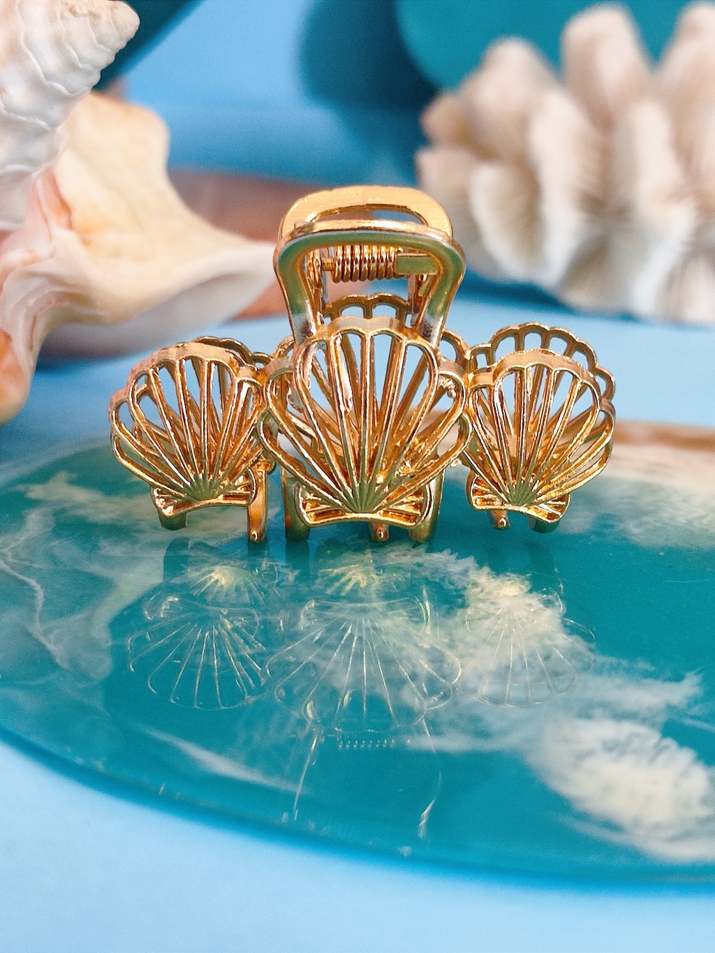 Presilha 3 Conchas Gold - Concha do Mar Store