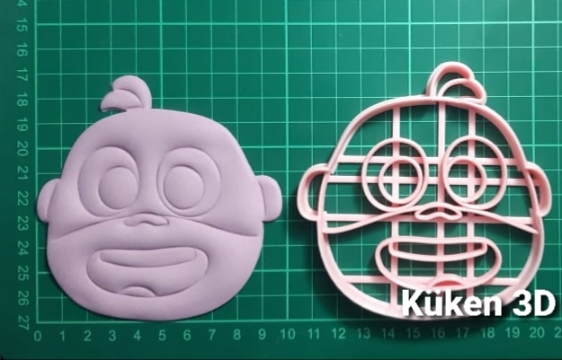 Cortante mono chulo 10cm marcadores Zoo Collage Canciones infantil