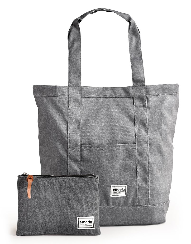 Kit Bolso + Sobre Multiuso Gris - Etheria Travel Kit