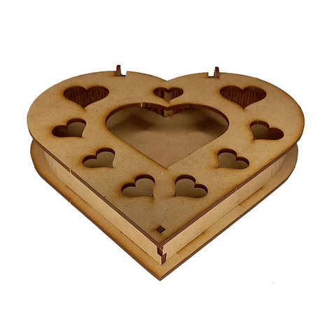 Caja Circular Con Frase Te Amo Fibrofacilmania