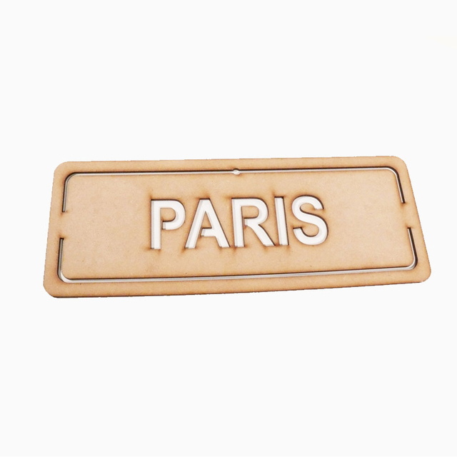 CARTEL CALADO EN FIBROFACIL "PARIS" X 1 UNIDAD