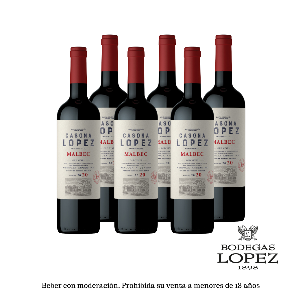 Casona López Malbec - caja 6 unidades - Los Andes