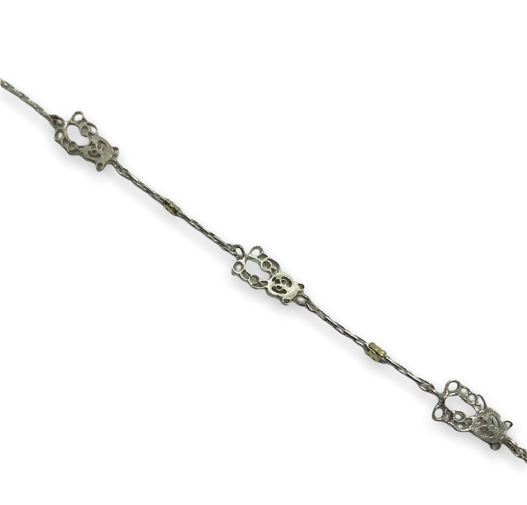 PU-OSITO Pulsera Osos Plata y Oro - Stal Joyas
