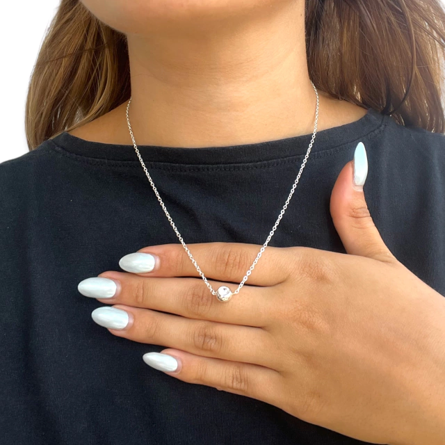 4247 Conjunto Susano Blanco y Cadena regulable Acero Blanco