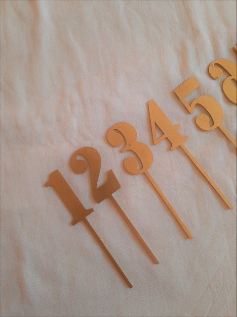 Set de Topper Números x10 unidades - Todo Térmico