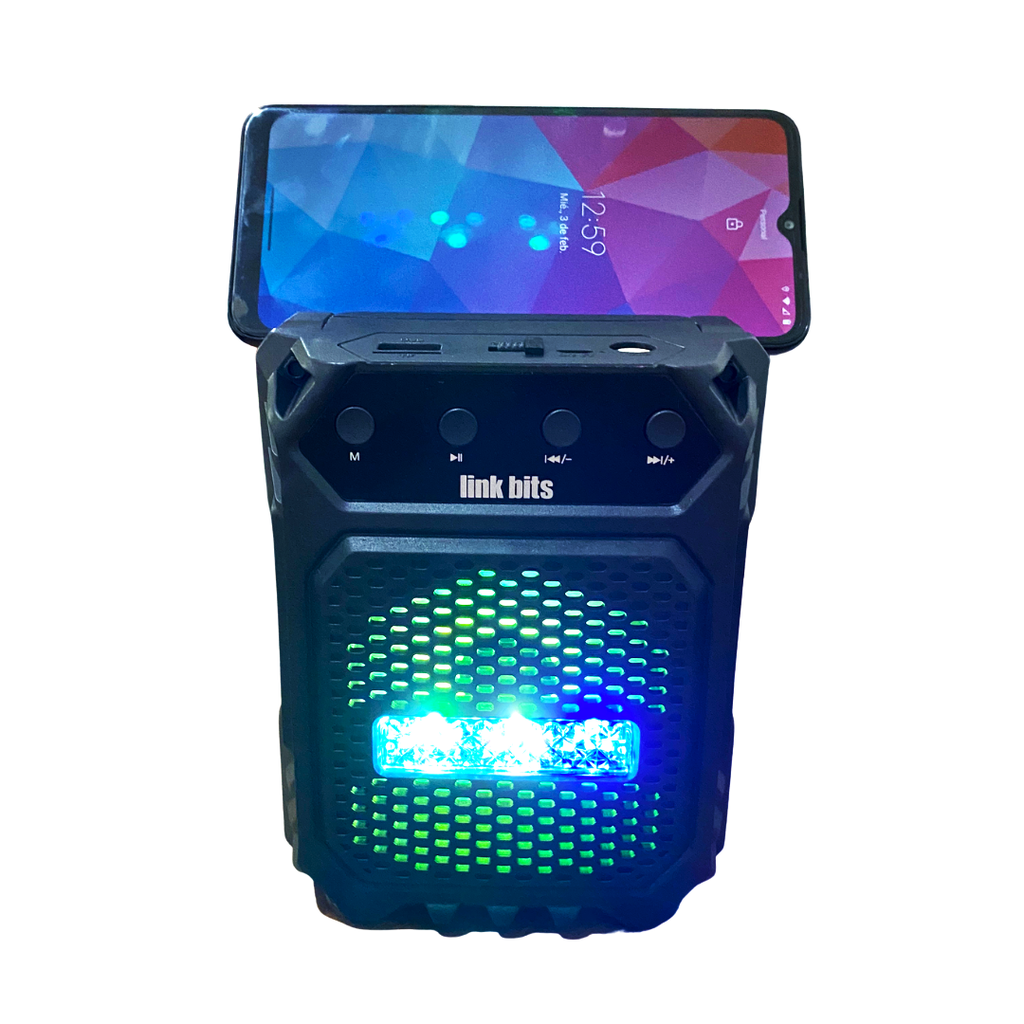 PARLANTE LINK BITS RFR-241 BLUETOOTH CON SOPORTE PARA CELULAR Y LUZ