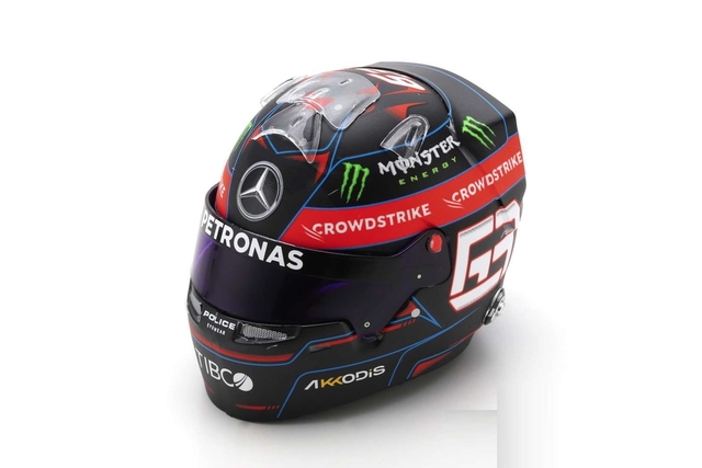 Miniatura Capacete George Russell F1 2022 - 1/5 Spark