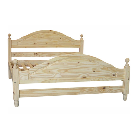 Cama 2 Plazas De Madera De Pino Modelo Recta