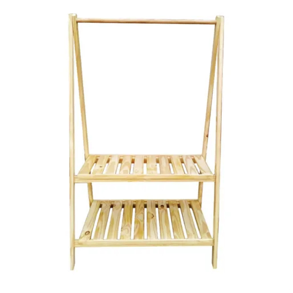 Perchero Plegable con Estante de 100 cm