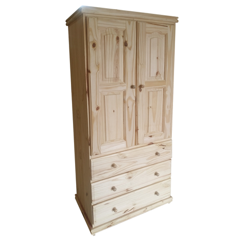 Roperos de madera de pino Rosario, roperos de pino precios