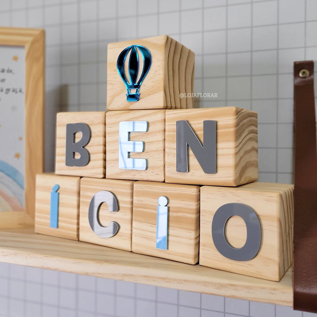 Cubo decorativo tema balão