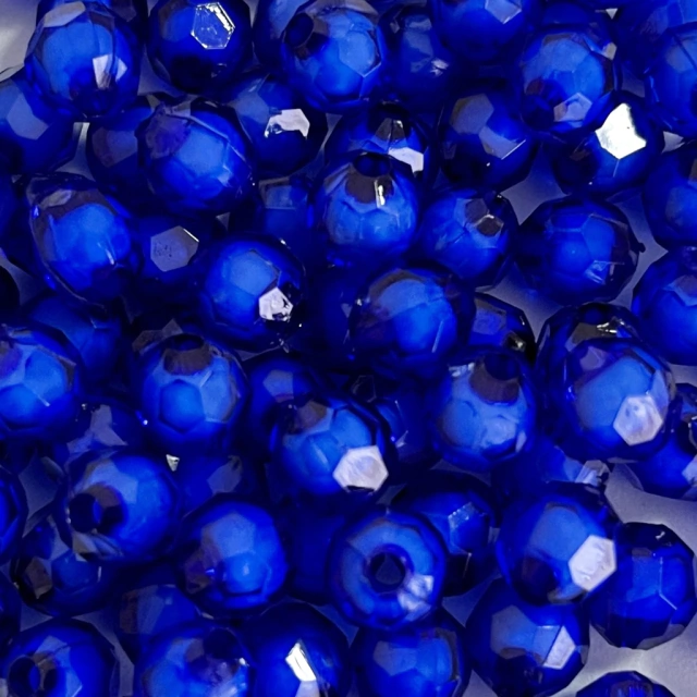 Bola com miolo azul royal facetada (20 gramas)