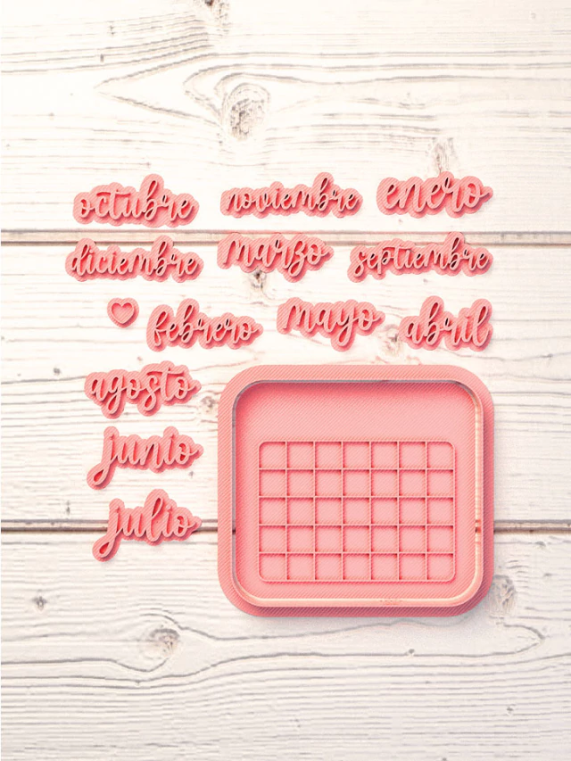 Set Calendario D3 - DeliPrint - Cortantes y Stencils
