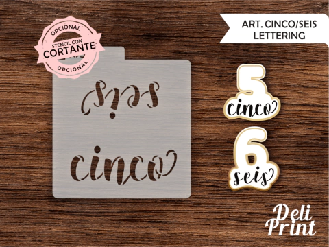 Cinco / Seis Lettering Set Numeros
