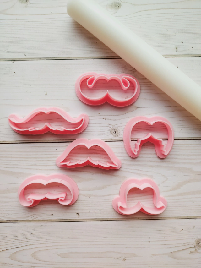 Set Mini Bigotes - DeliPrint - Cortantes y Stencils