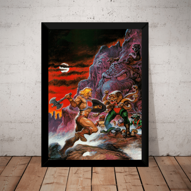 Quadro He-man Arte De Earl Norem ilustração Batalha