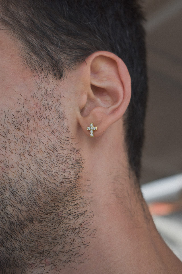 Arito cruz con piedras - Comprar en Golden Luxury