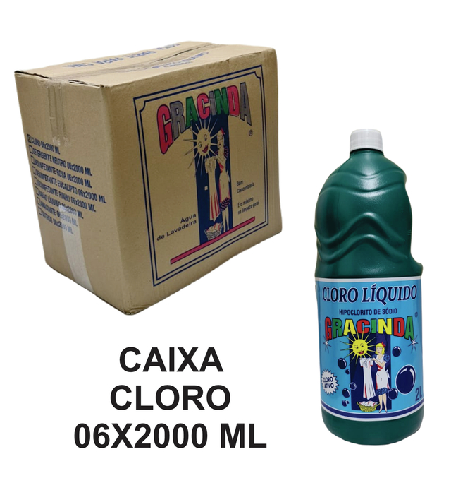 CLORO CAIXA 6X2000 - Gracinda Produtos de Limpeza