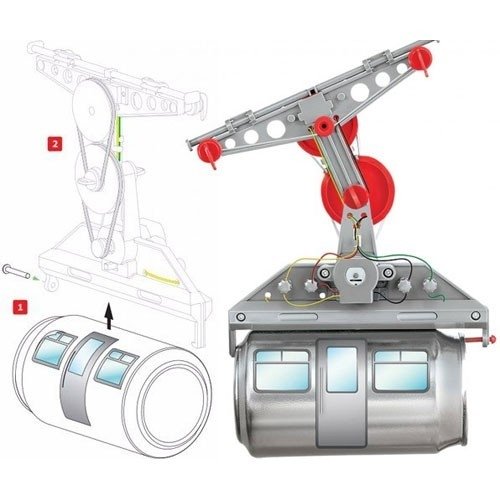 Teleférico Motorizado de Lata Reciclada para Montar