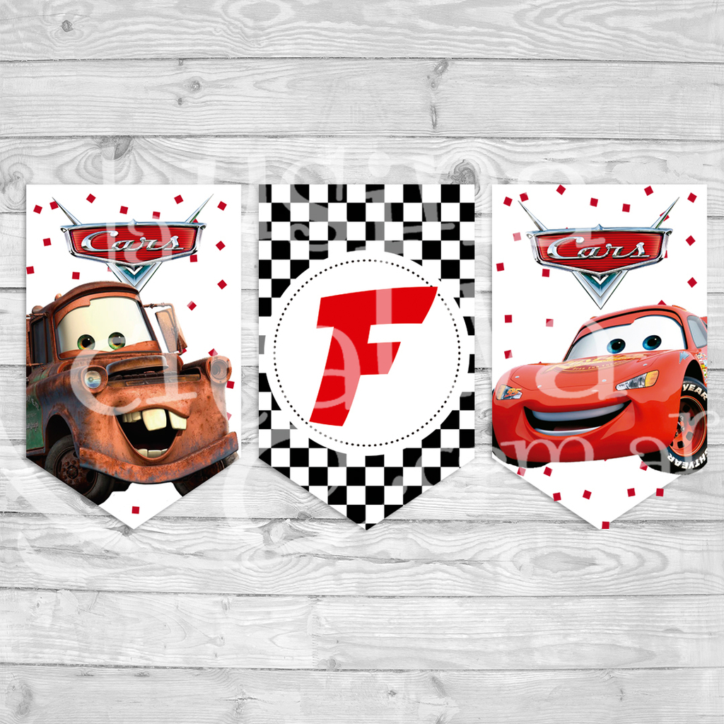 Banderín Cars - Comprar en La Usina Creativa