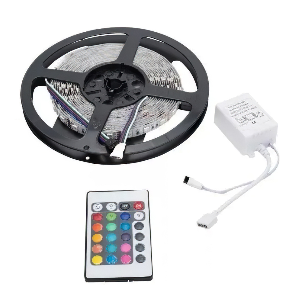 Tira LED 5050 Kit RGB Controlador x 5 Mts Exterior
