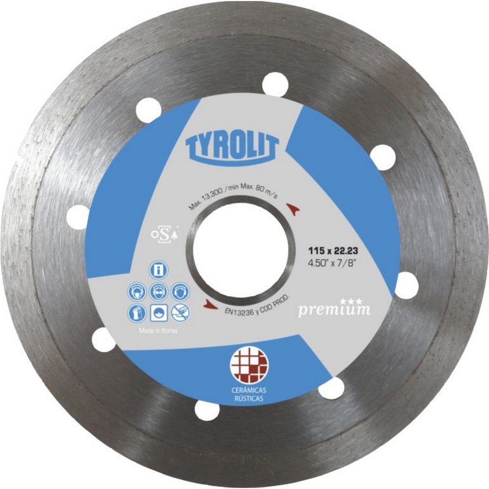 Disco Tyrolit-Premium Diamantado Continuo Ceramica Rustica - 115 Mm