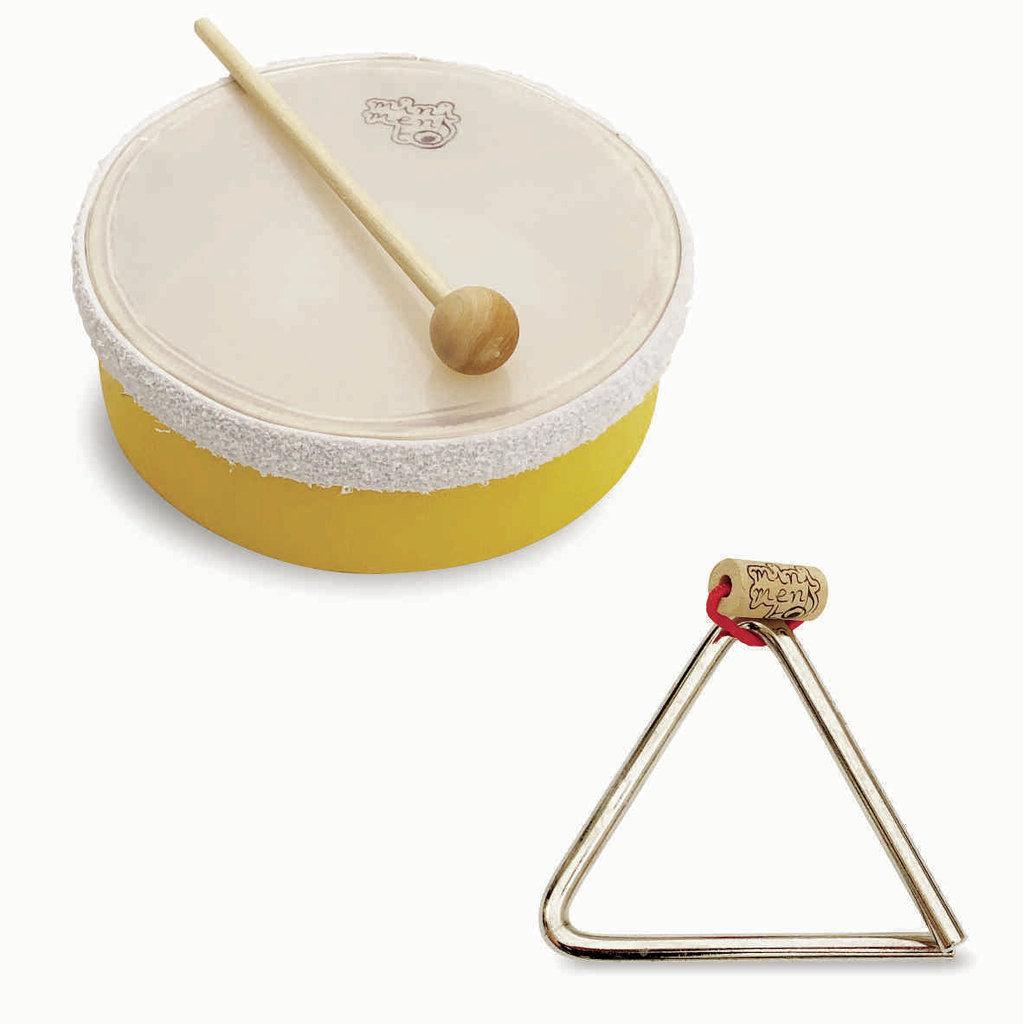 KIT PARCHE Y METAL Triángulo | Pandero ECO - instrumentos para manos peques
