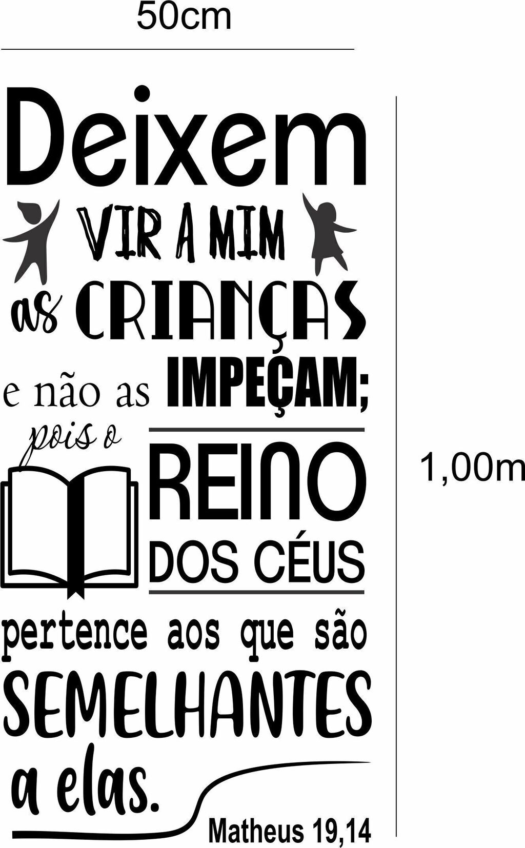 Adesivo de Parede Versículo Bíblico Matheus 14 - Frases Adesivo de Parede Versículo Bíblico Matheus 14 - Frases