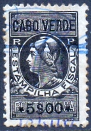 24557 .... CABO VERDE - ESTAMPILHA FISCAL - 5$00