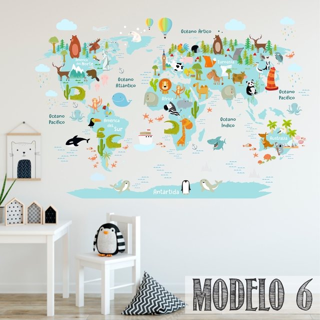 Mapamundi para ARMAR - Comprar en Deconilos Vinilos