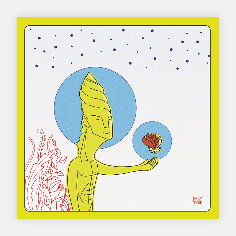 Print "Rosa" | Impreso en papel de 180 gramos alta calidad | 20 x 20 cm ...